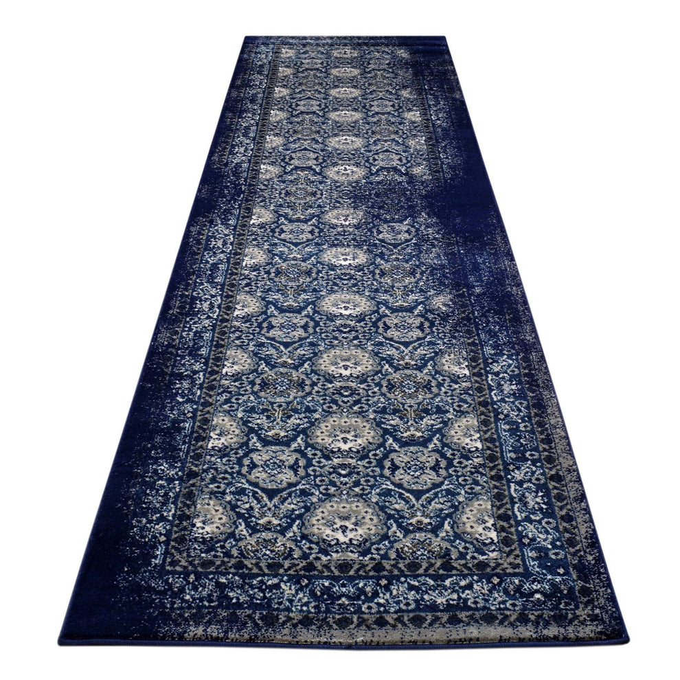 Navy Sahara 100 Hallway Runner Rug | Rug Queen Australia